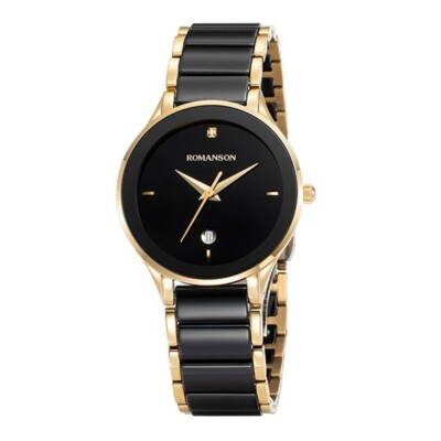 Romanson Lumiere Ceramic Diamond Women's Watch RWTMKL3BS700CSBK0 | eBay