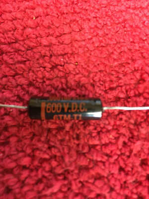 6TM-T1 SPRAGUE CAPACITOR BLACK WITH RED STRIPE .0001MFD 600V | eBay