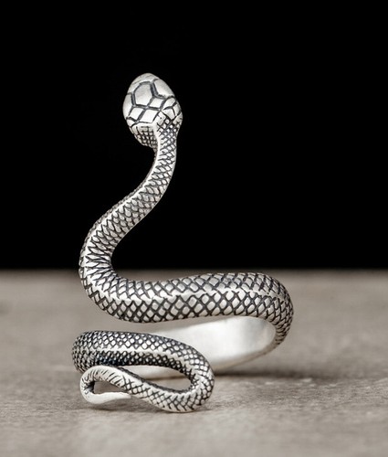 I13 Ring rearing snake Sterling Silver 925 adjustable size | eBay Australia