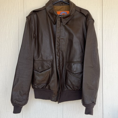Cooper A-2 Flight Bomber Jacket Brown Leather | eBay
