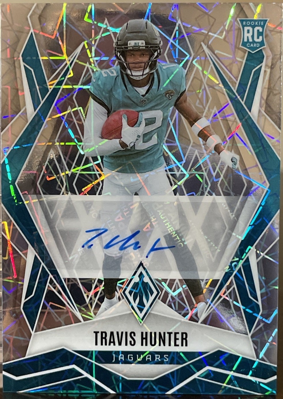 2025 Panini Phoenix - Rookies Travis Hunter #157 Lazer Autographs (AU ...