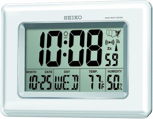 Seiko QHR020WLH R-Wave Atomic Digital Clock | eBay