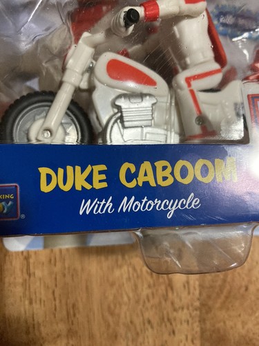 New! 2019 Disney Story 4 Duke Caboom With Motorcycle Pull N Go Pixar ...