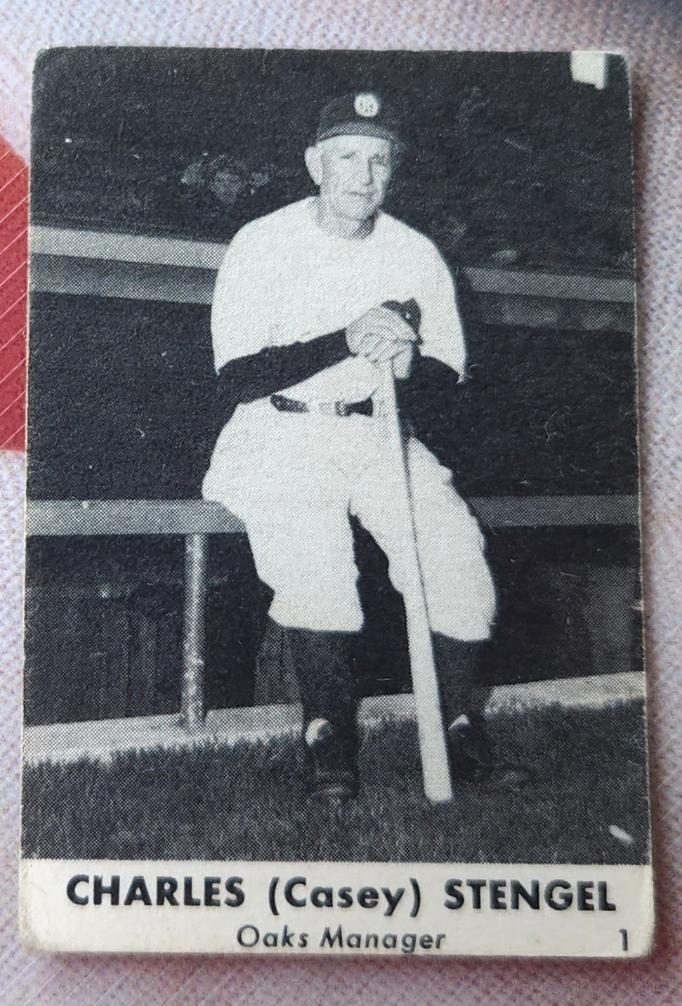 1947 Charles ( Casey ) Stengel SMITHS Oakland Oaks Manager # 1 EX ...
