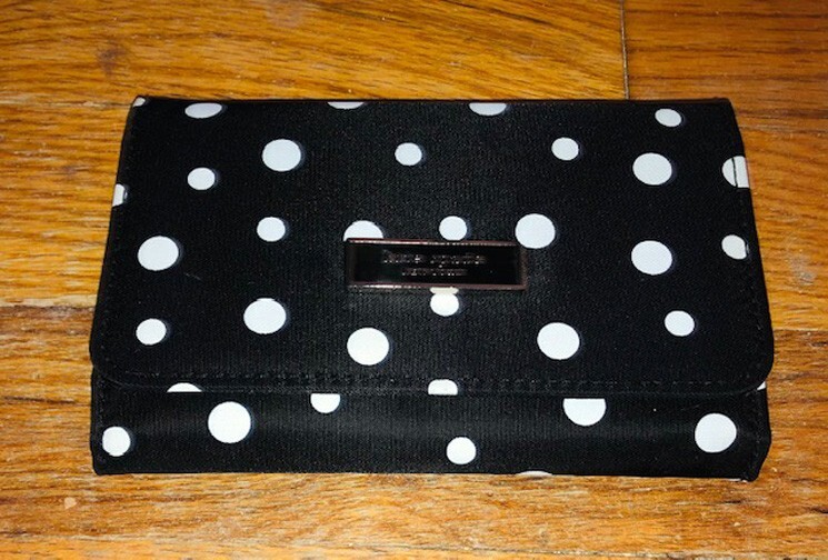Kate Spade Black White Polka Dots Wallet Credit Card Holder Bag | eBay