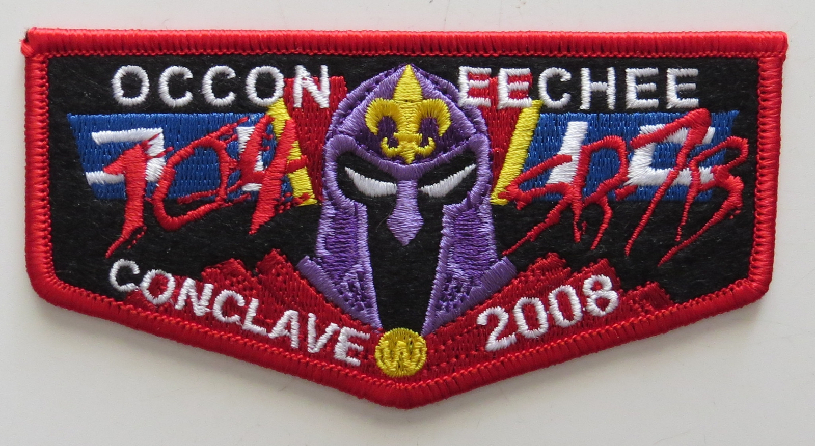 Occoneechee Lodge 104 Occoneechee Council NC 2008 Conclave Flap Red Bdr (E8407) | eBay