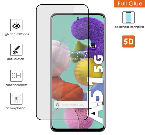 Protector Verre Trempé Complet 5D Full Colle Noir Samsung Galaxy A51 5G 8434844309494 | eBay