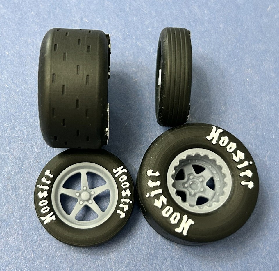 Resin 15/17 Scale in. “Weld Alumastar” Wheels With Hoosier Drag Slicks ...