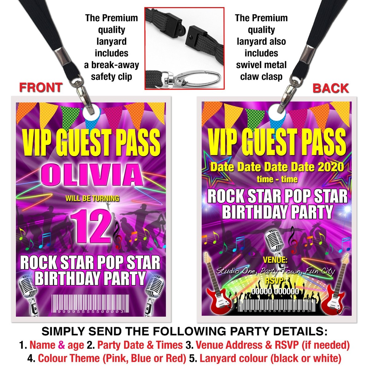 Rockstar Party Invitation