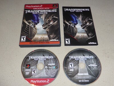 PLAYSTATION 2 PS2 TRANSFORMERS VIDEO GAME COMPLETE W CASE & MANUAL ...