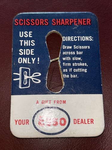 1950s ESSO OIL Gas Station ATLAS TIRE Promotional Giveaway Scissor ...