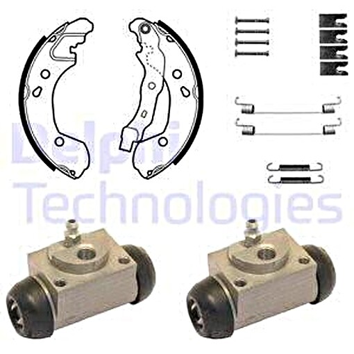 DELPHI Brake Shoe Set For RENAULT NISSAN Clio Grandtour III Note 03-12 ...