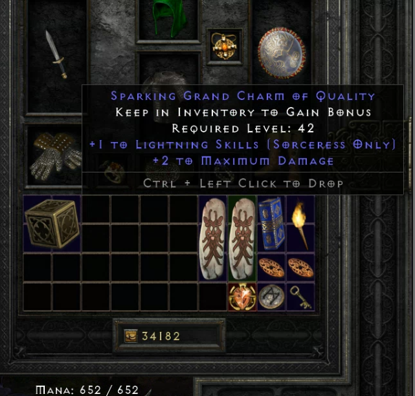 Lightning Skills Grand Charm GC - Non Ladder Diablo 2 D2R Softcore PC ...