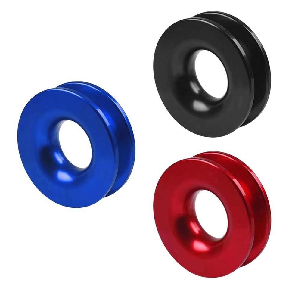 Heavy Duty Recovery Ring Snatch Block Pulley w/ Soft Shackle Tow Winch ...