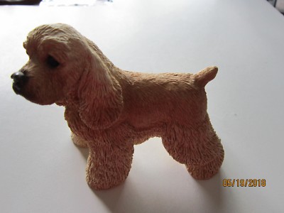 Cocker Spaniel Hand Painted Collectible Dog Figurine sandicast Blond ...