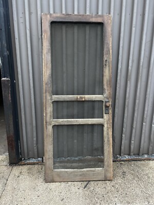 vintage classic victorian style screen door 83 x 34.25 old varnish ...