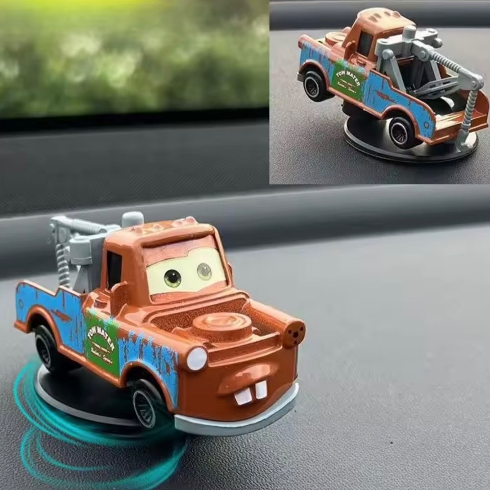 Disney Pixar Cars Dashboard Ornaments – Lightning McQueen & Mater Mini ...