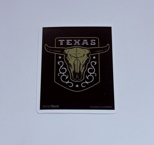 Texas State Sticker Longhorn Skull Art Decal Vinyl USA Travel Souvenirs ...