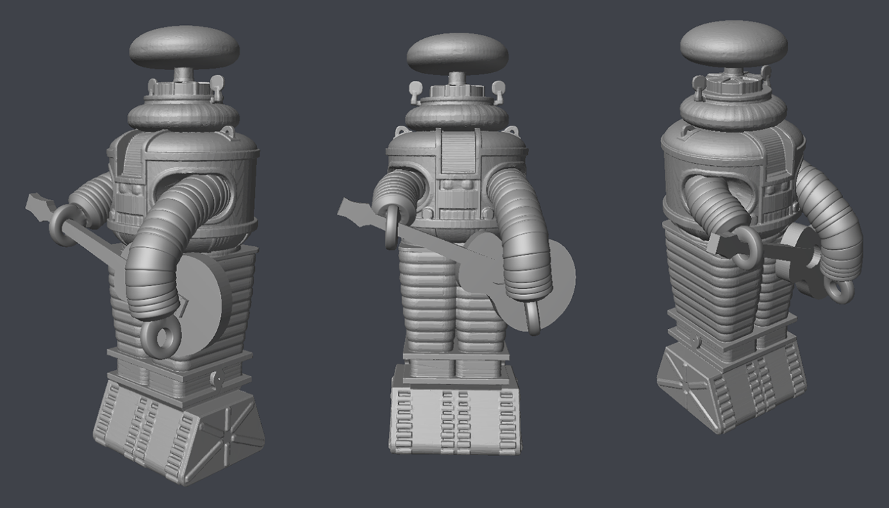 Lost In Space Jupiter 2 Robot Playing the Guitar 3D Printed 1:35 1:24 ...