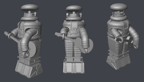 Lost In Space Jupiter 2 Robot Playing the Guitar 3D Printed 1:35 1:24 ...