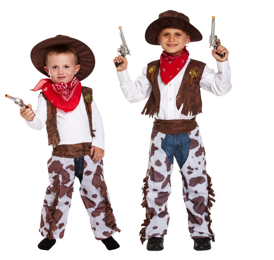 Boys COWBOY WILD WEST FANCY DRESS COSTUME Rodeo Childs Book Week Outfit ...