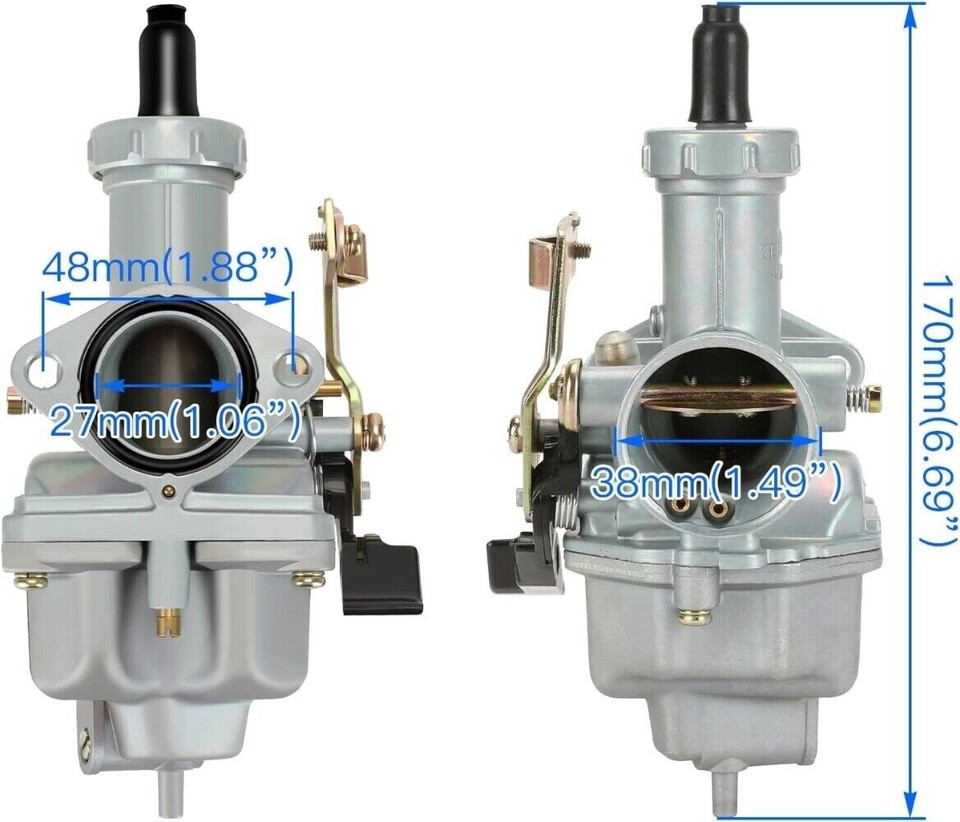 PZ27 Carburettor w/ Air Filter for 125cc 150cc 200cc 250cc Dirt Pit ...