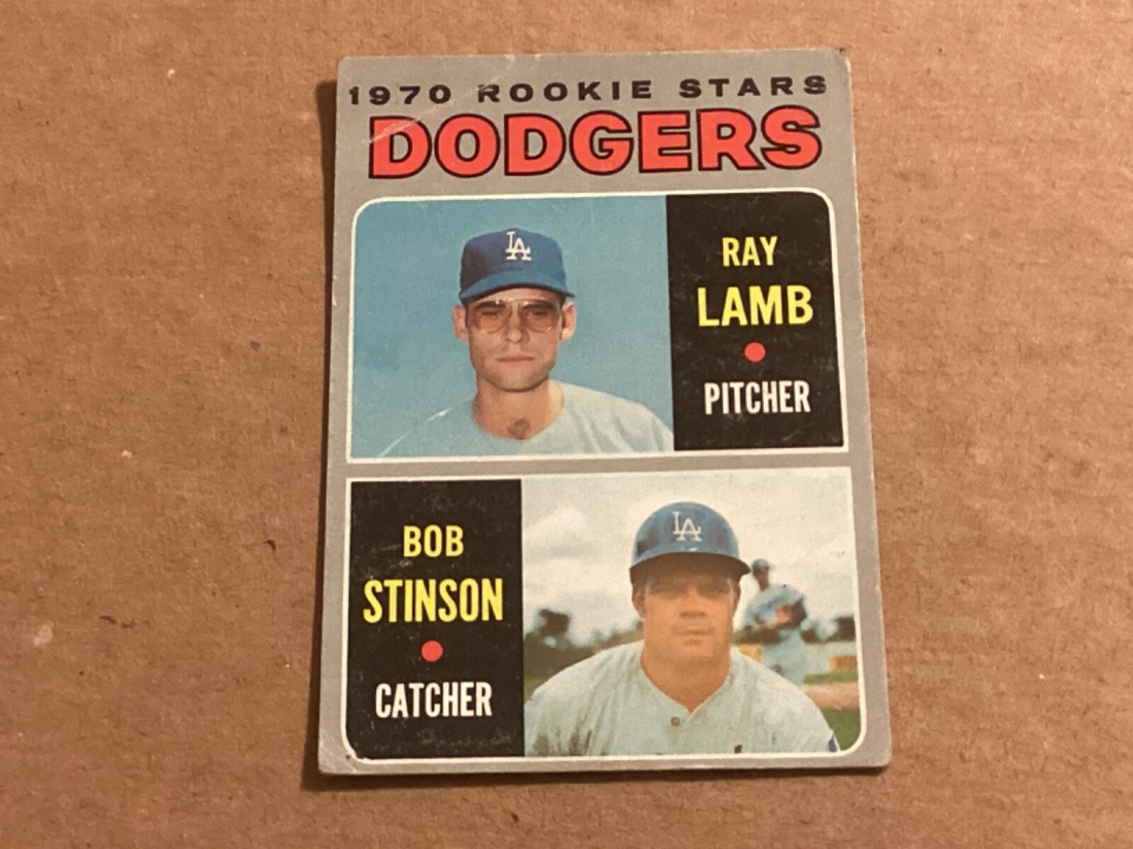 1970 Topps Baseball #131 LA Dodgers Rookie Stars Ray Lamb Bob Stinson ...