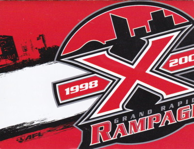 2007 GRAND RAPIDS RAMPAGE ARENA FOOTBALL POCKET SCHEDULE | eBay