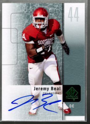 B3818- 2011 SP Authentic Autographs #50 Jeremy Beal B Auto *SAMPLE PIC ...