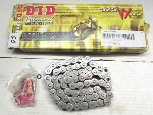 D.I.D 525VX-60 Steel 60-Link High Performance X-Ring Chain with ...