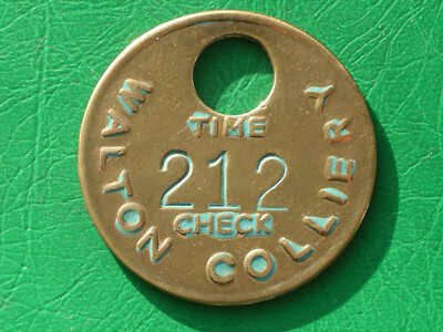 Walton Colliery Wakefield closed 1979 pit time check coal mining token ...
