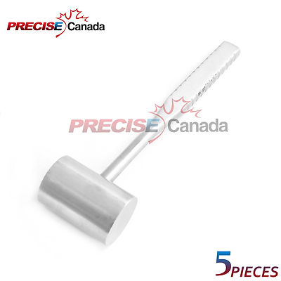 SET OF 5 BONE MALLET STRAIGHT CUT HANDLE STEEL ORTHOPEDIC SURGICAL ...