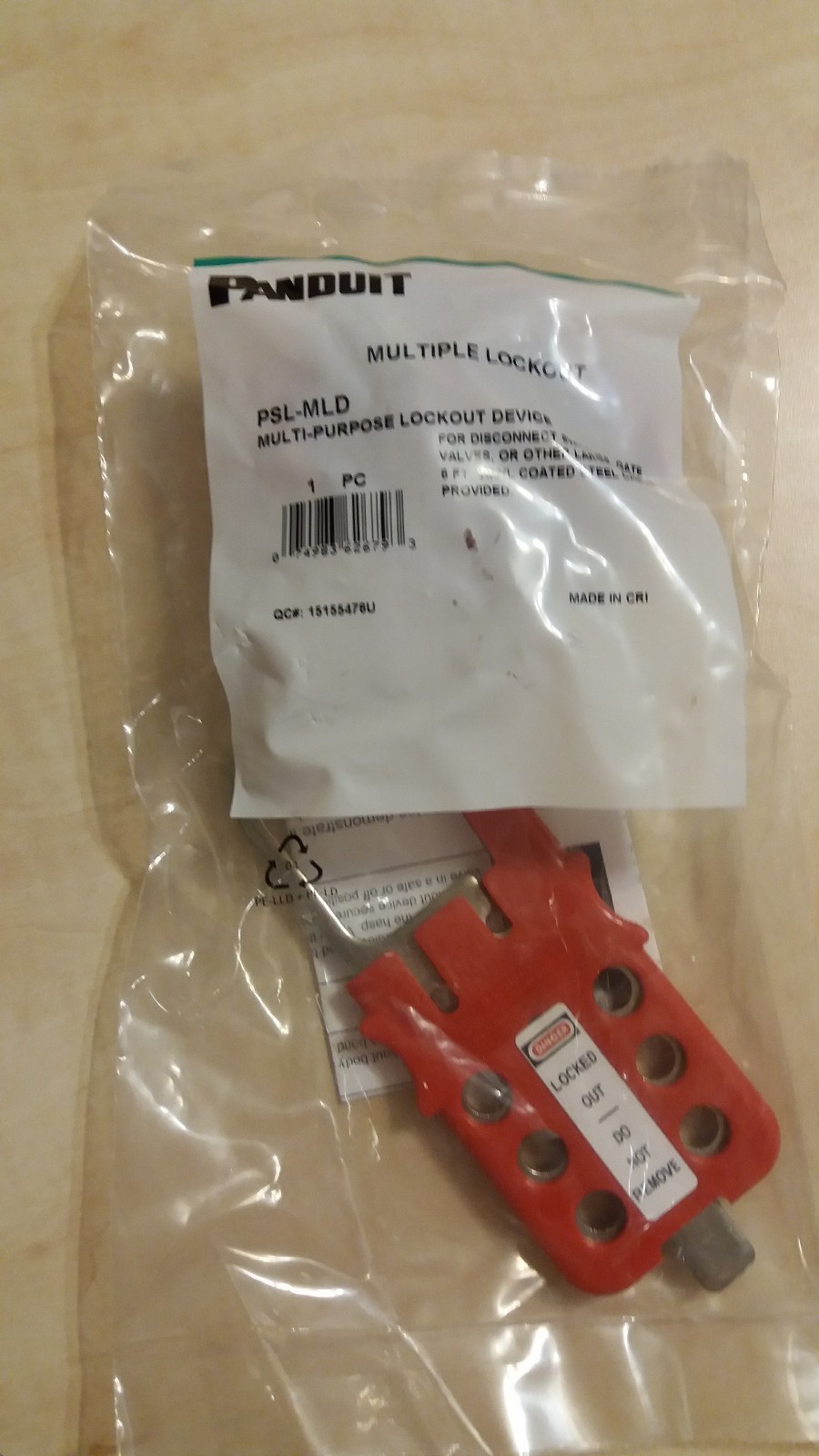 Panduit LOCK OUT PADLOCK & Cable PANEL SAFETY MULTIPLE LOCKOUT PSL-MLD ...