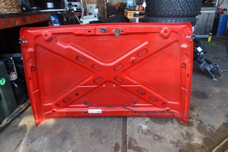 2007-2018 Jeep Wrangler JK JKU OEM Hood PRC Firecracker Red 68170741AC ...