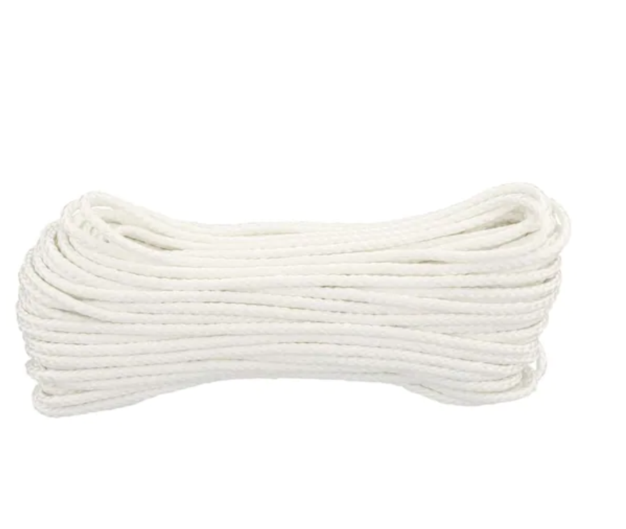 4 Pack Everbilt 1/4 in. x 50 ft. White Polypropylene Diamond Braid Rope ...