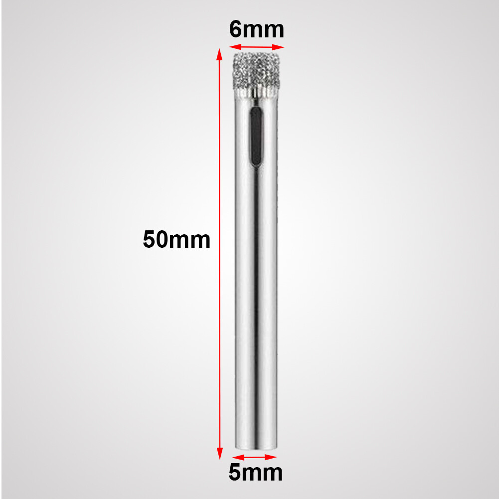 50pcs 6mm Coated Hole Saw Core Drill Bit For Tile Glass Slate Marble | eBay