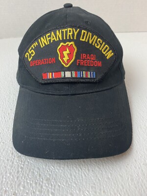 25th Infantry Operation Iraqi Freedom Trucker Style Military Black Ball ...