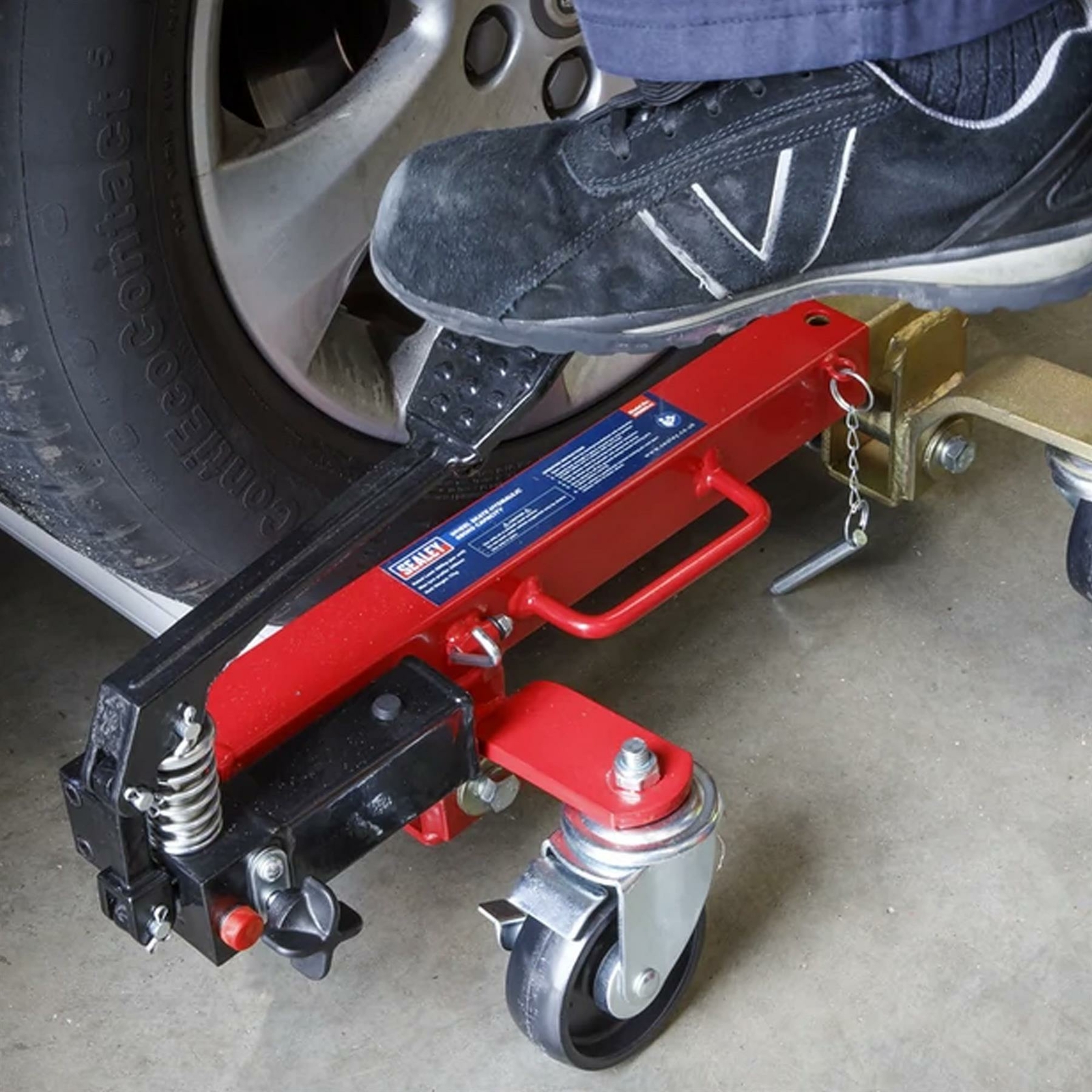 Sealey 1500lb Hydraulic Wheel Dolly Skates Vehicle Positioning Jack ...