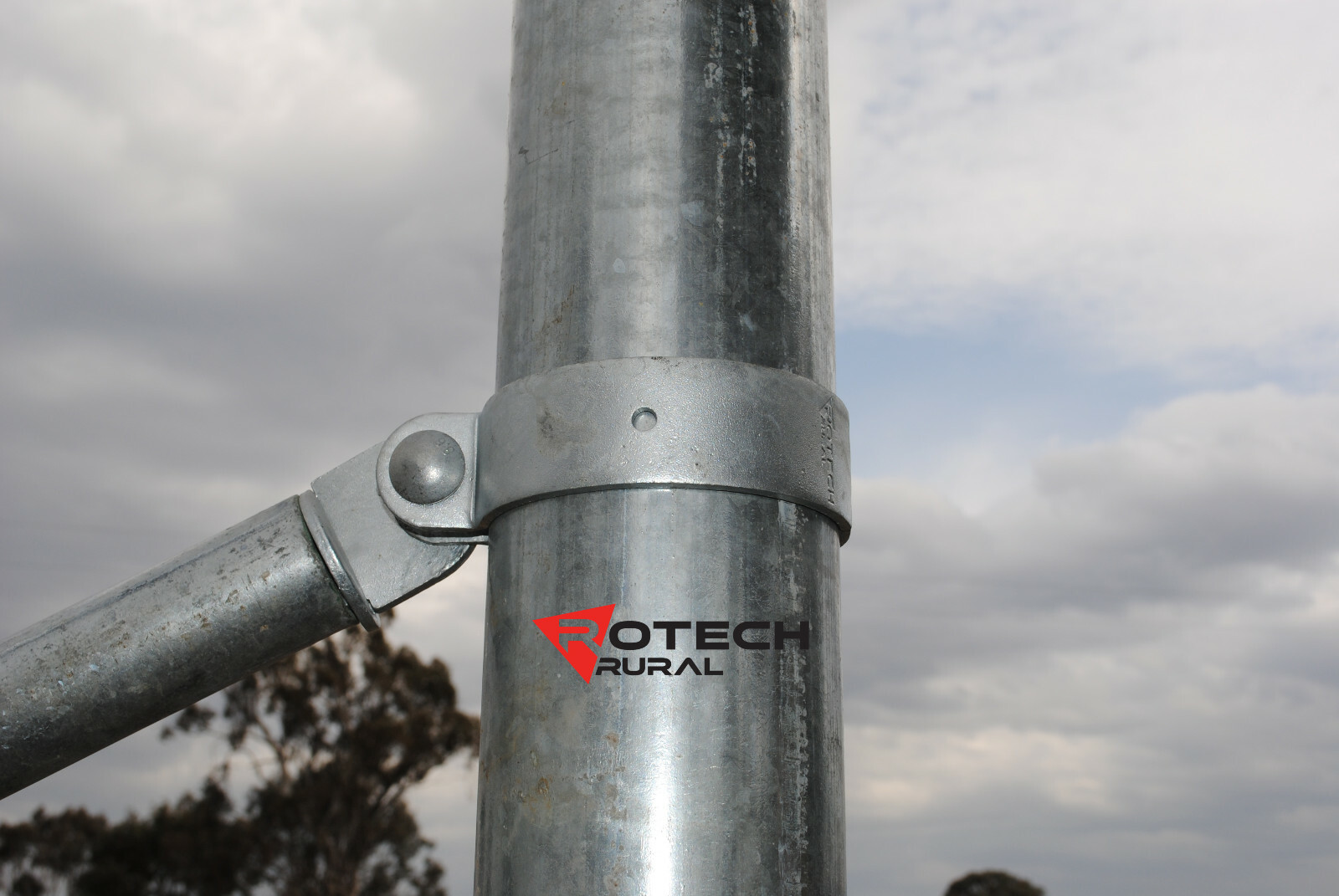 Strainer Post and Stay Clamp 100NB x 40NB Bolt On Heavy Duty Galvanised ...