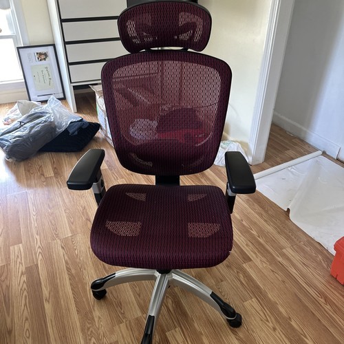 Staple Hyken Ergonomic Mesh Task Chair, Maroon UN59462 | eBay