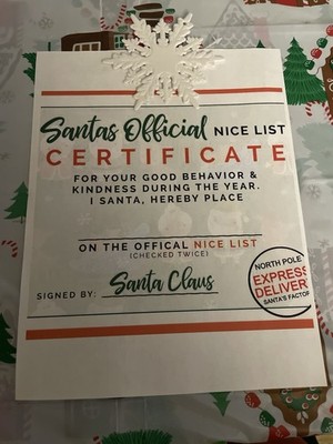 Customized Santa’s Nice List With Christmas Ornament | eBay