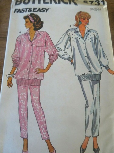 5731 PATRON BUTTERICK VINTAGE CREATIONS PANTALON SWEAT ESPRIT BLOUSON ...