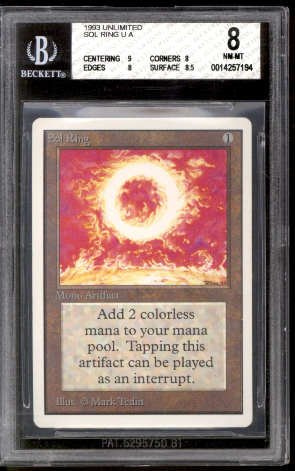 Magic MTG Unlimited Edition Sol Ring BGS 8 (9, 8, 8, 8.5) | eBay