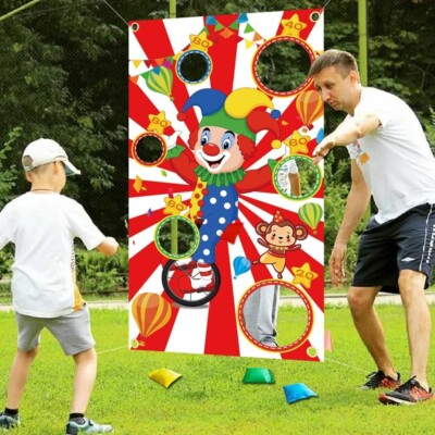 Toss Game Banner with 4 Bean Bags 6 Holes for Party, Indoor Outdoor ⭐️⭐ ...