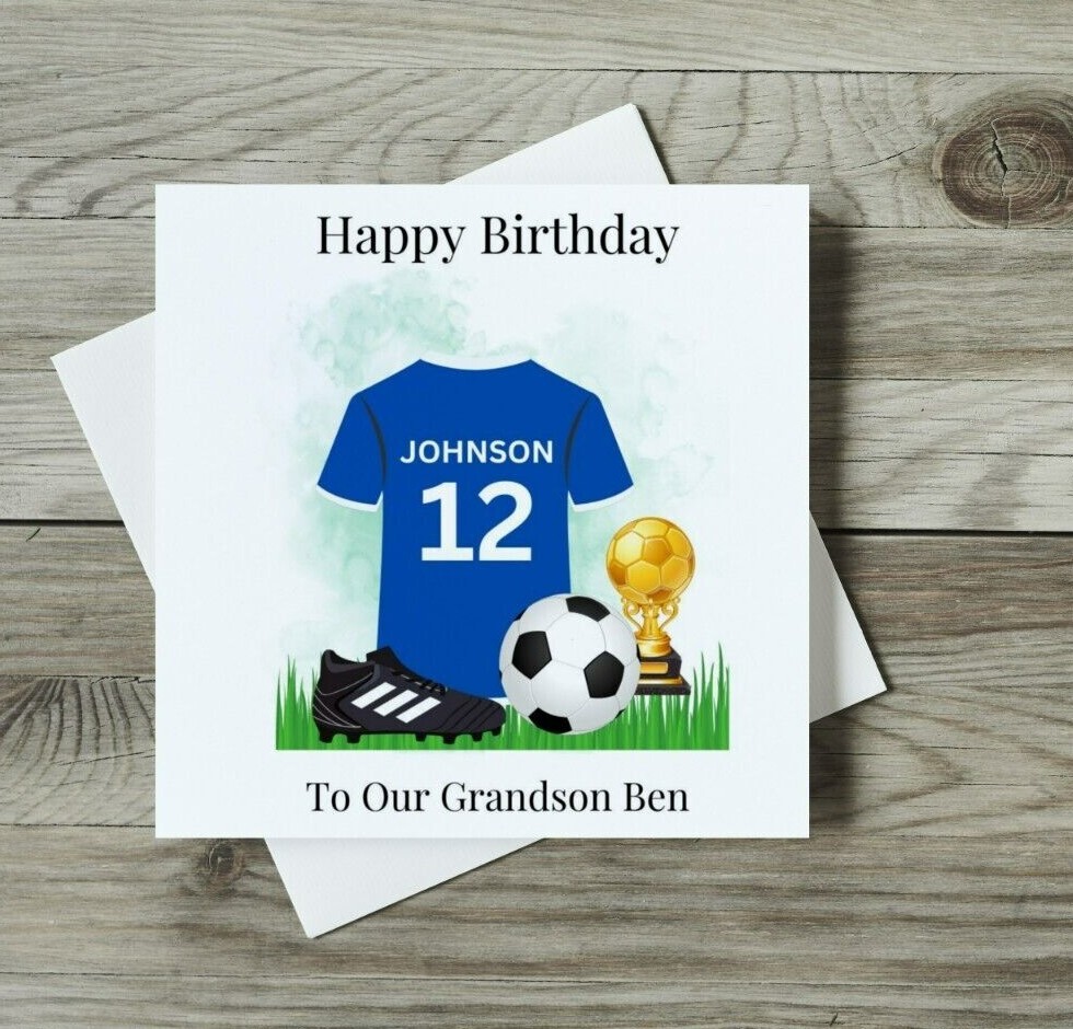 Football Themed Birthday Card Strike Birthday Card Football