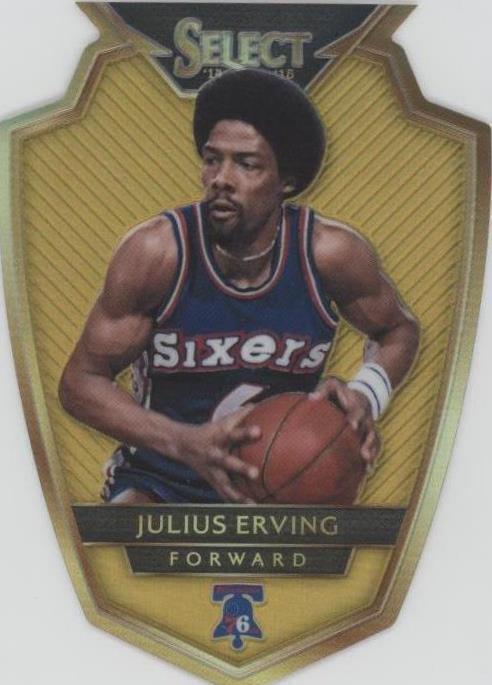 2014-15 Panini Select - Premier Level Julius Erving #166 Gold Prizm /10 ...