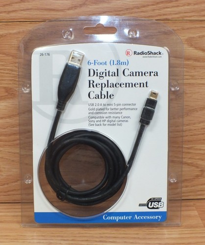 Genuine Radio Shack (26-176) 6 Foot (1.8m) Digital Camera Replacement ...