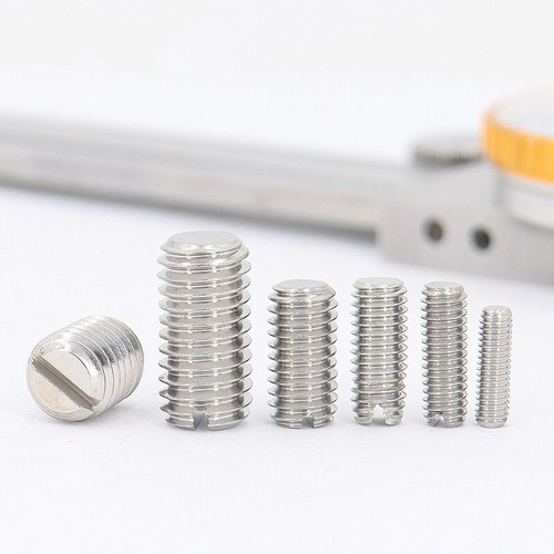 M1.6-M8 Stainless Steel Slotted Head Flat Point End Headless Grub Bolt ...