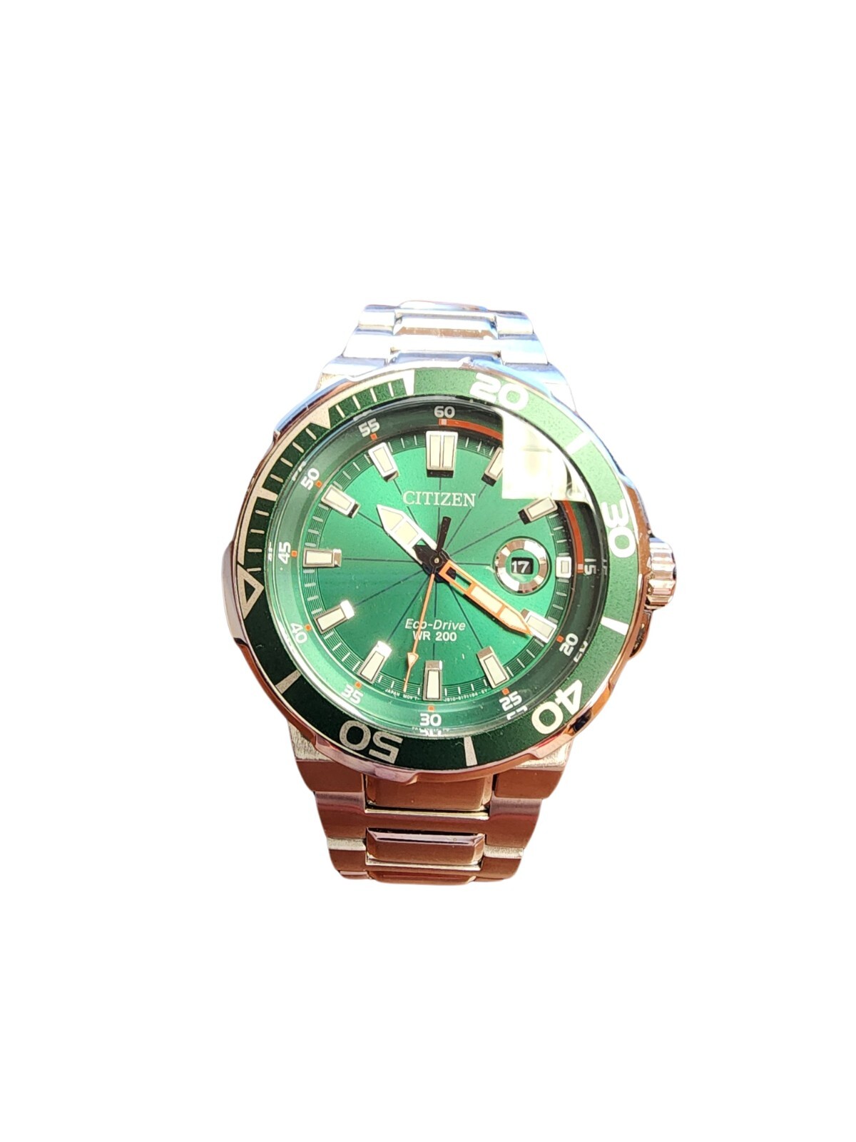 Citizen Men's Eco-Drive Endeavor Green Dial Stainless Steel Watch ...