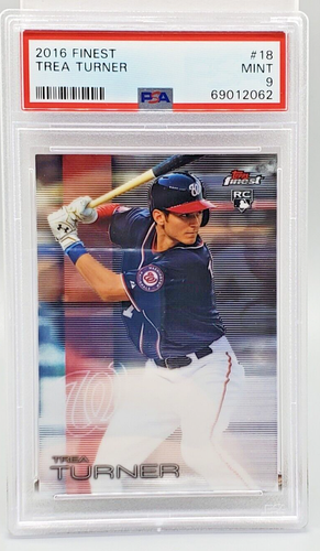 2016 Topps Finest Trea Turner Rookie RC PSA 9 MINT #18 | eBay